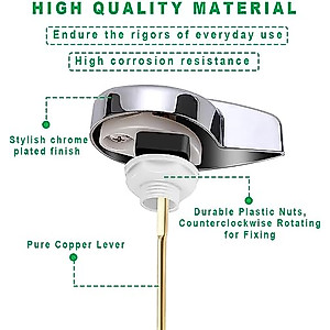 PDFans Side Mount Toilet Tank Flush Lever Handle for Toilets
