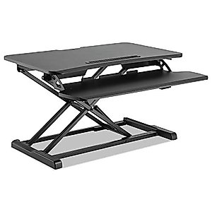 Alera AdaptivErgo Two-Tier Sit-Stand Lifting Workstation, 31.5" x 26.13" x 4.33" to 19.88", Black