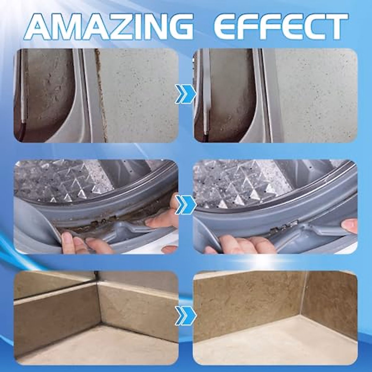 Home Remover Gel, 10 Fl Oz Remover for Washing Machine Refrigerator Strips, Household Front Load Washing Machine Cleaner, Cleaner For Tiles Sealant Bathroom Cleaning Home Sinks Grout Cleaner (5 Floz)