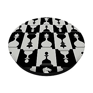Chess Themed Pattern Chess Player PopSockets Swappable PopGrip