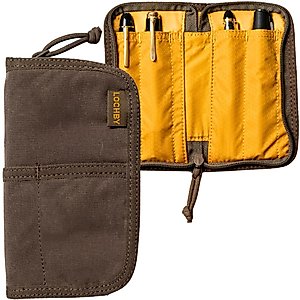 LOCHBY Quattro | Slim & Elegant Pen Pouch | Durable Waxed Canvas Lightly Padded for Fountain Pen & Mechanical Pencil | Compact Design Holds 4 Pens | For Everyday Carry, Travel & Creative Artists