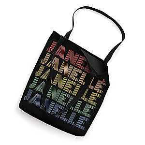 Womens Janelle Wordmark Pattern Personalized Name Retro Tote Bag