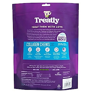 Treatly USA Collagen Chips Assorted Dog Chew Treats - Natural Flavor, 14oz/1 Pack