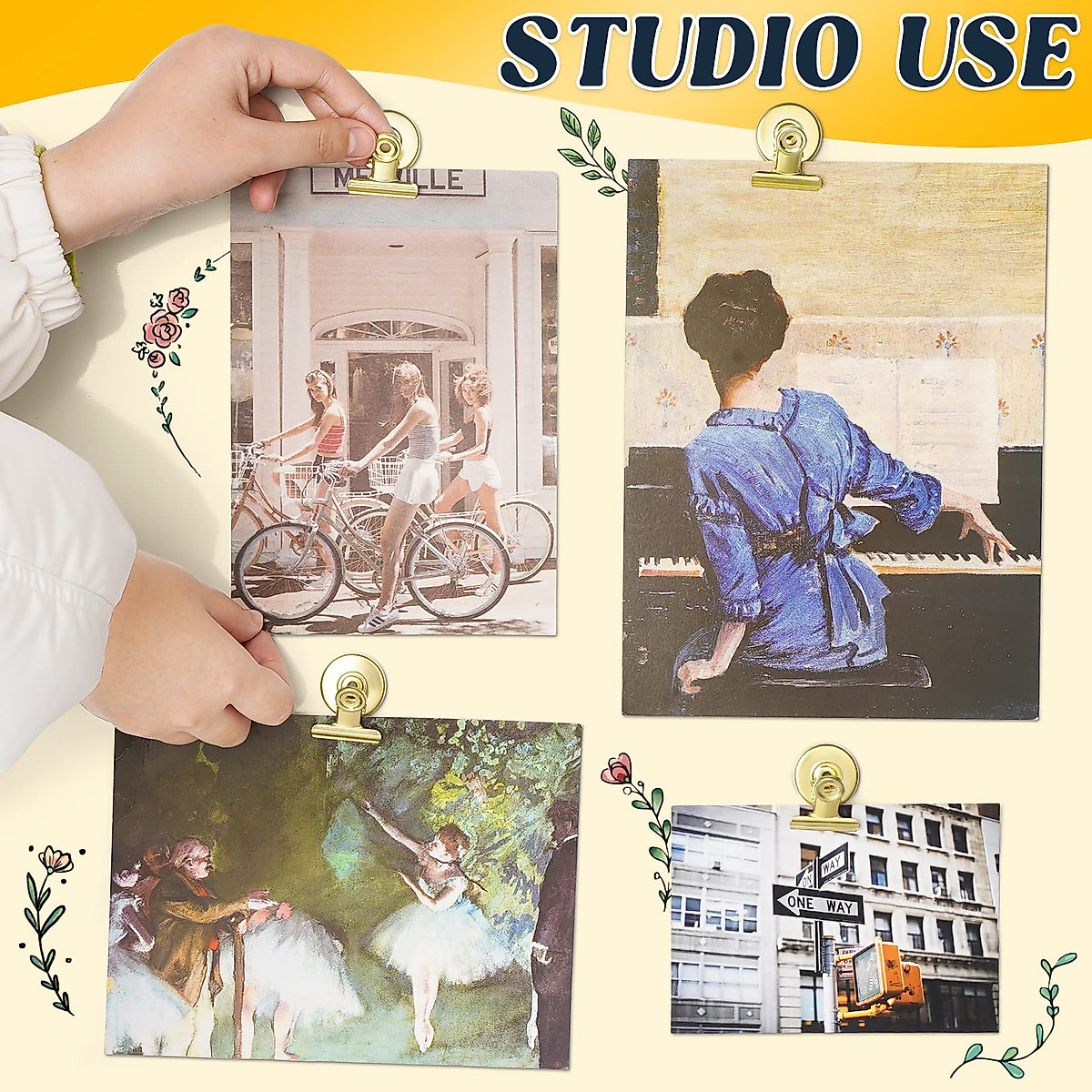 GRTARD 12Pack Magnetic Clips with Anti-Scratch Sticky Pads, Strong Heavy Duty Clips Magnet, Fridge Magnets Clip, Whiteboard Magnets Clip, Non-Scratch Metal Magnet Clips for Refrigerator, Whiteboard