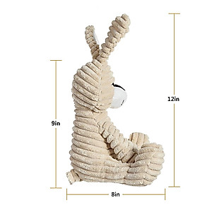 Apricot Lamb Toys Plush Corduroy Rabbit Bunny Stuffed Animal Soft Cuddly Perfect for Child （ Corduroy Bunny,8.5 Inches