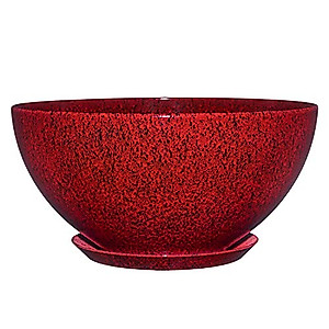 Classic Home and Garden 9010D-376R 10" Rosie Bowl Planter, Lava Red