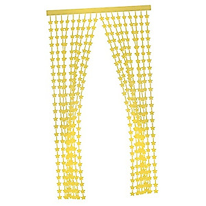 4 Sets Five-Pointed Star rain Silk Curtain Party Fringe Backdrop Fringe Curtain Ornament Doorway Tassel Curtain Door Fringe Curtains foil Door Curtain The pet Baby Porch Door Trim