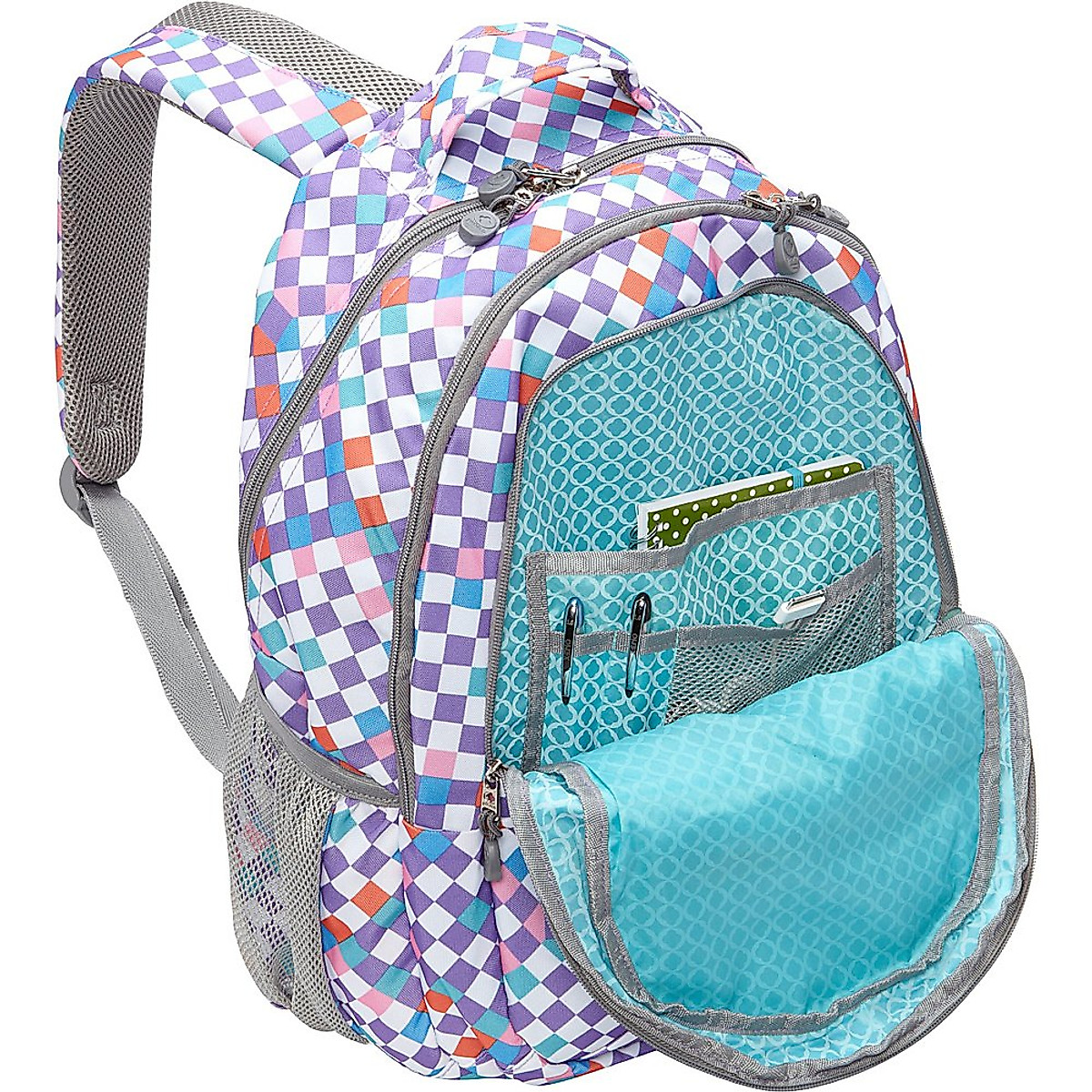 J World New York Cornelia School Backpack for Kids. Cute Womens Laptop Bookbag, Dandelion, 18 X 12.5 X 8 (H X W X D)