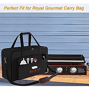 Portable Grill Carry Bag Compatible with Royal Gourmet PD1301R,Fit for Royal Gourmet PD1301S Portable 24-Inch 3-Burner Table Top Gas Grill Griddle with Cover