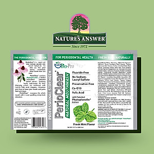 PerioClear Alcohol Free Mouthwash 16oz | Naturally Whitens Teeth | Freshens Breath | Removes Plaque | Minimizes Dry Mouth