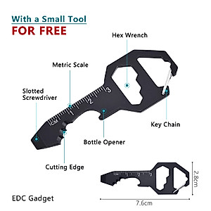 XGIZMOO Multi Tool Pocket Knife 9-in-1 Multipurpose Gadgets with Pliers, Screwdriver, Saw, Cutter, File, Buckle, Survival Gear With Nylon Sheath, 30CR13 Steel (Black)