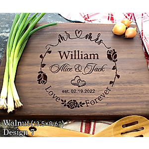 Personalized Cutting Boards, Wooden Custom Engraved Chopping Board for Wedding Gift, Bridal Shower, Engagement Gifts, Anniversary Gift, Housewarming Gift, Gift for Parents