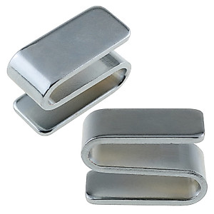 LUORNG 4pcs Wire Shelving S Hook Chrome Plating for Wire Shelf System Wire Rack Hook, Silver