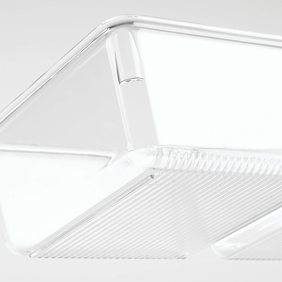 iDesign Linus Plastic Dresser and Vanity Organizer, Storage Bin for Bathroom, Bedroom, Office, Craft Room, Fridge, Freezer, Pantry, 12" x 5" x 3", Clear