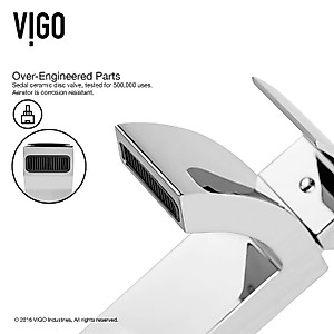 VIGO Satro 7 inch H Single Hole Single Handle Single Hole Bathroom Faucet in Chrome - Bathroom Sink Faucet VG01015CH
