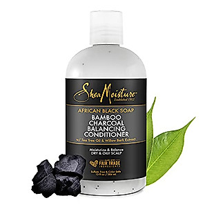SheaMoisture African Black Soap Bamboo Charcoal Balancing Conditioner, 13 Fluid Ounce