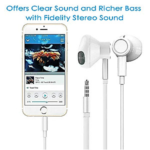 2 Pack with Apple Earbuds/Headphones/Earphones with 3.5mm Wired Earbuds with Microphone & Volume Control【with Apple MFi Certified】 Compatible with iPhone,iPad,iPod,Computer,MP3/4,Android