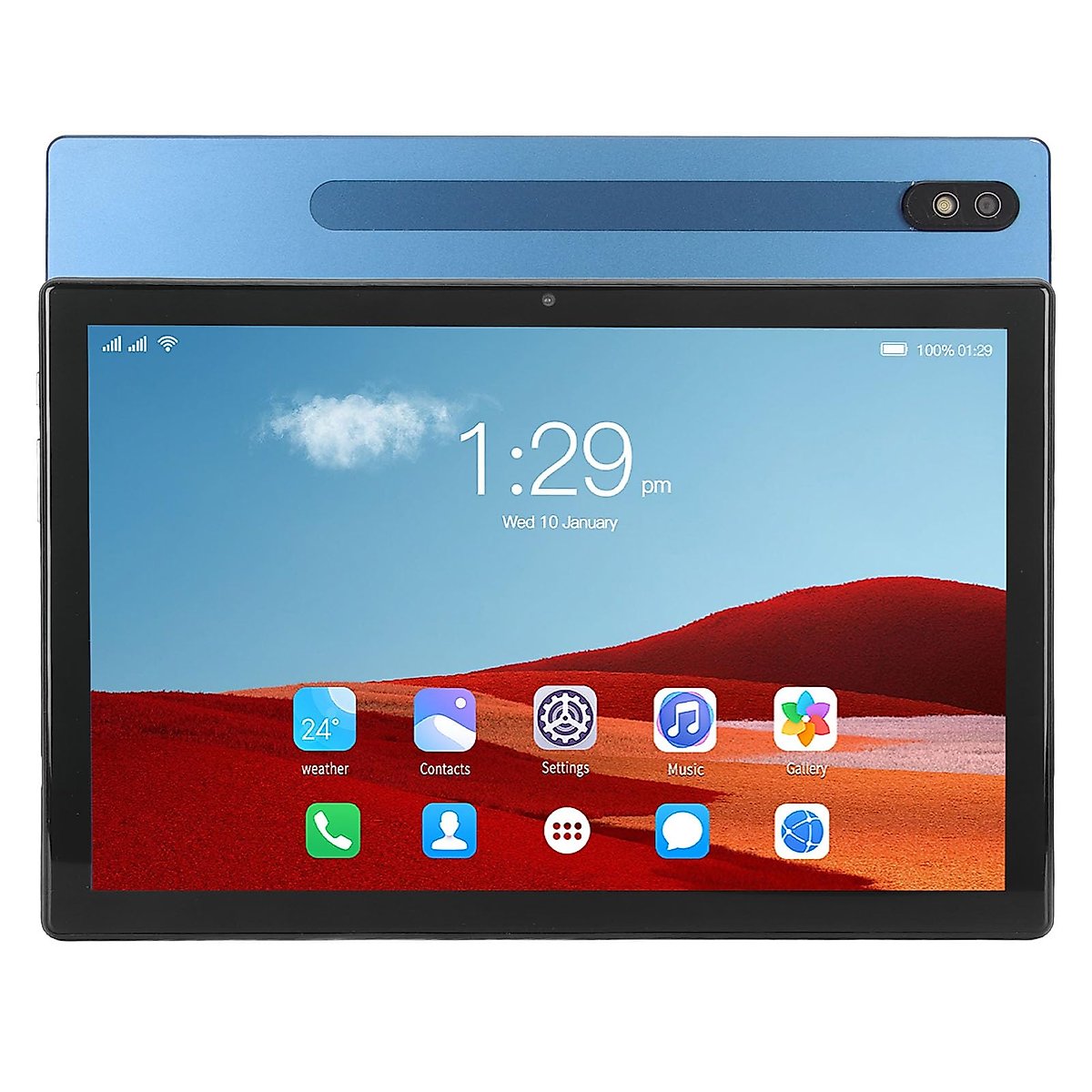 Digital Tablet, WiFi Tablet Dual Speakers 2 in 1 10.1 Inch for Android 12 with Keyboard for Reading for Video (US Plug)