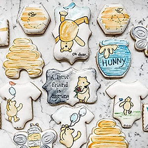 Bee Cookie Cutters Set-3 Inches-7 Piece-Bee, Beehive, Flower, Honeycomb and Honey Jar Stainless Steel Cookie Biscuit Cookie Cutters Molds for Honey Bee Party Decoration Favor