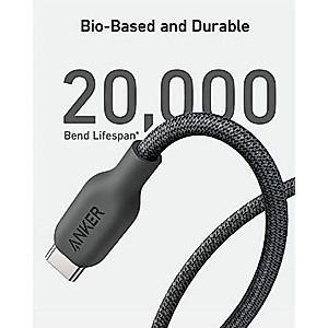 Anker USB-C to Lightning Cable, 541 Bio-Braided Cable (Phantom Black, 6ft), MFi Certified, Fast Charging Cable for iPhone 14 Plus 14 14 Pro Max 13 13 Pro 12 11 X XS XR (Charger Not Included)