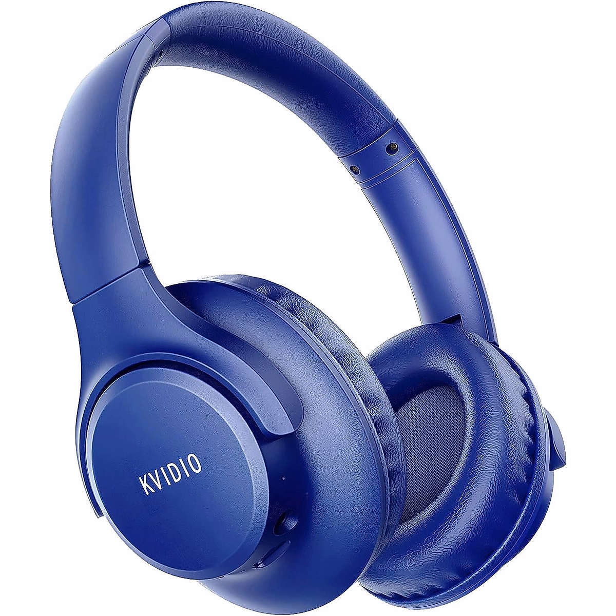KVIDIO Bluetooth Headphones Over Ear, 65 Hours Playtime Wireless Headphones with Microphone, Foldable Lightweight Headset with Deep Bass, HiFi Stereo Sound for Travel Work Cellphone