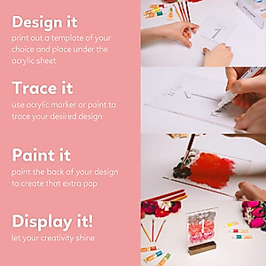 TUR Party Supplies (15 Set 5x7 Inch Clear Blank Acrylic Sheets | Wedding Signs and Decoration | Card and Gift Signs | Event Party Signs | Welcome Acrylic Signs- Holders NOT Included