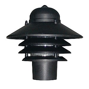 Solus S75TC-LE26C-BK Nautical Post Mount Walkway Light with 4000K Energy Star LED Lamp, Durable Acrylic Clear Lens, Fade & Rust Resistant, UL Listed, Fits 3" Diameter Posts, 10" H x 10 1/16" D, Black