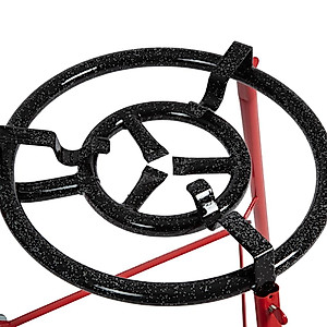 Garcima Tabarca Paella Pan Set with Burner, 20-Inch Carbon Steel Outdoor Pan and Reinforced Legs