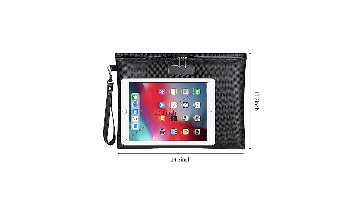 Fireproof Document Bag with Lock - Protect Your Valuables Safely