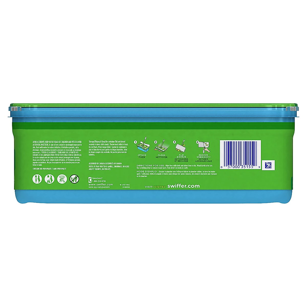 Swiffer Sweeper Wet Mopping Cloths, Open-Window Fresh, 24 count