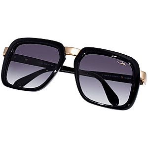 Cazal 616 001SG Black Gray Gradient Vintage Sunglasses 56 mm