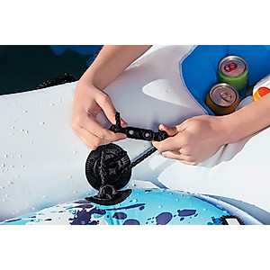 Bestway CoolerZ Tropical Breeze III Inflatable 8-Person Floating Island with UV Sun Shade and Connecting Lounge Rafts