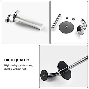 Hemoton Stainless Steel Shopping Bag Dispenser Roll Bag Bracket Holder Bag Organizer for Mall Convenience Supermarket