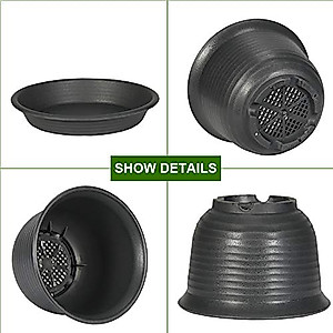 ZOUTOG 𝟏𝟓 𝑷𝒂𝒄𝒌 𝑷𝒍𝒂𝒏𝒕 𝑷𝒐𝒕𝒔, 6 inches Plastic Planters with Drainage Hole and Tray, Plants Not Included