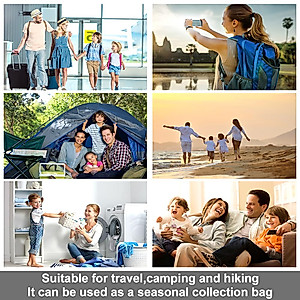 Compression Bags for Travel - Travel Essentials - 12 Pack Space Saver Bags - No Vacuum or Pump Needed - Vacuum Storage Bags for Travel Accessorie - Travel and Home Packing Organizers (transparent)