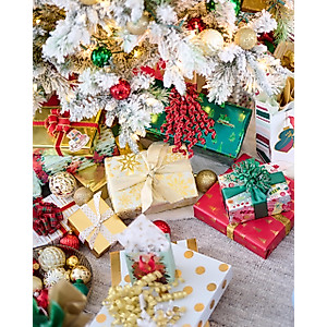 Papyrus Gift Boxes with Lids for Christmas, Hanukkah and All Holidays, White and Gold (4 Boxes)