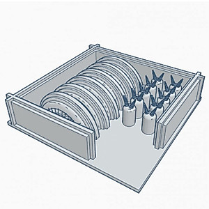 Military Power Station 6mm/8mm Terrain Compatible with Epic, Adeptus Titanicus, Hex Maps