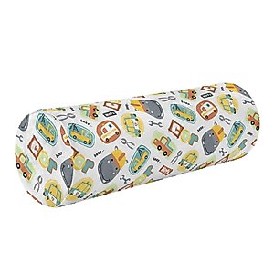 Vnurnrn Cartoon Vehicles Neck Support Pillow Round Neck Roll Bolster Cylinder Pillow Cervical Pillows Neck Roll Pillow for Leg Knee Back Head Support for Work Men Women Bed