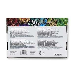 Carson eFlex 78x/324x Effective Magnification (Based on a 27" monitor) LED Lighted USB Digital Microscope with Flexible Stand and Base (MM-840) , White
