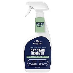 Rocco & Roxie Oxy Stain Remover - Oxygen Powered Carpet Cleaner Spray - Spot Cleaner for Upholstery, Couch, Laundry, Rug, Clothes, Car Seat, Mattress, Sofa, and More. - Pet & Baby Stains