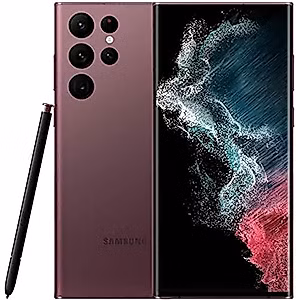 SAMSUNG Galaxy S22 Ultra S9080 5G 512GB ROM 12GB RAM Factory Unlocked (GSM Only | No CDMA - not Compatible with Verizon/Sprint) Global Version Mobile Cell Phone - Burgundy