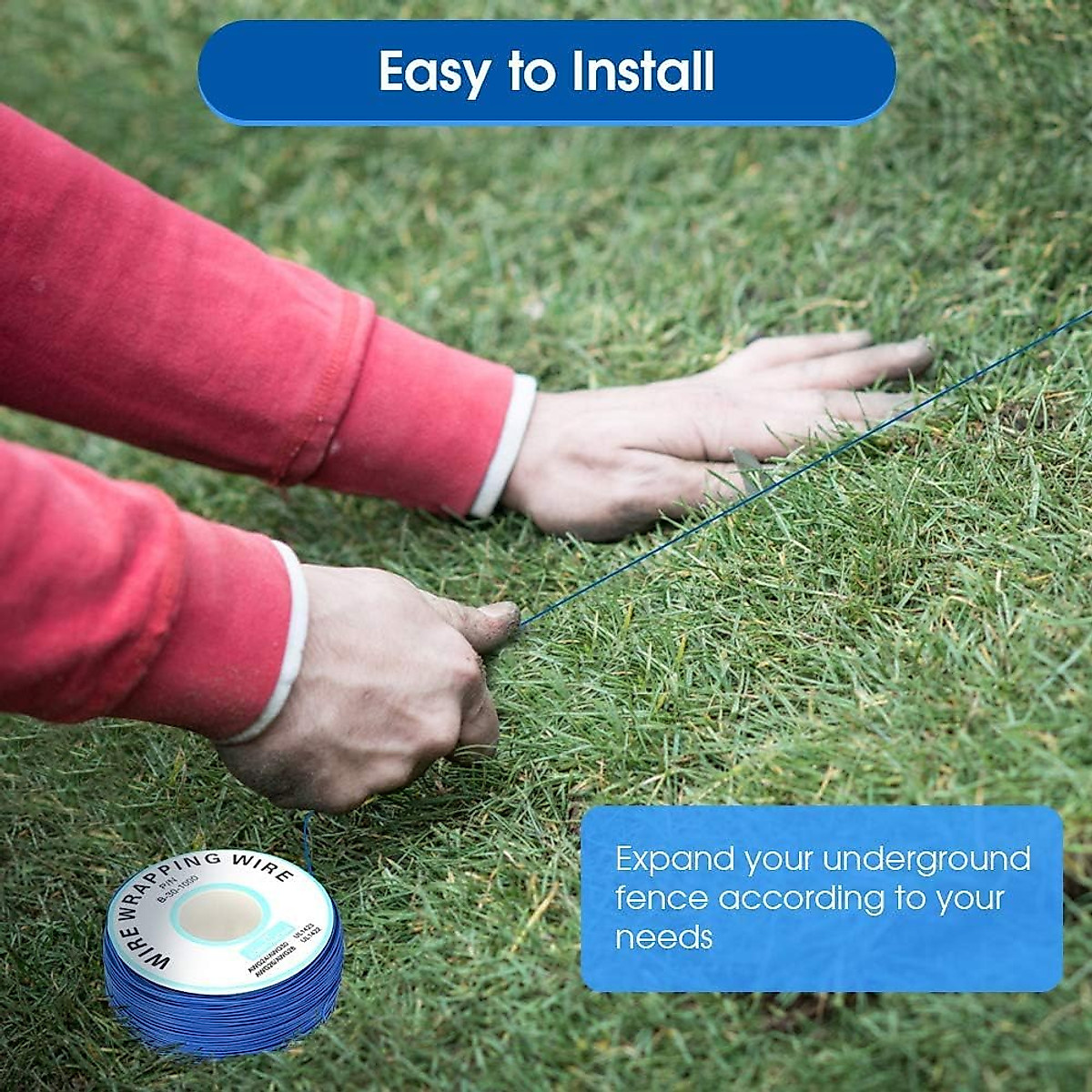 AYNEFY Pet Fence Coil Wire Cables,300m/984ft Dog Fencing System Boundary Electric Wire Dog and Cat Containment Fences Supplies