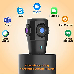 TOUCAN 360 Video Conference Room Camera System with Omnidirectional Microphone, 360 Degree Camera and Built in Speakers