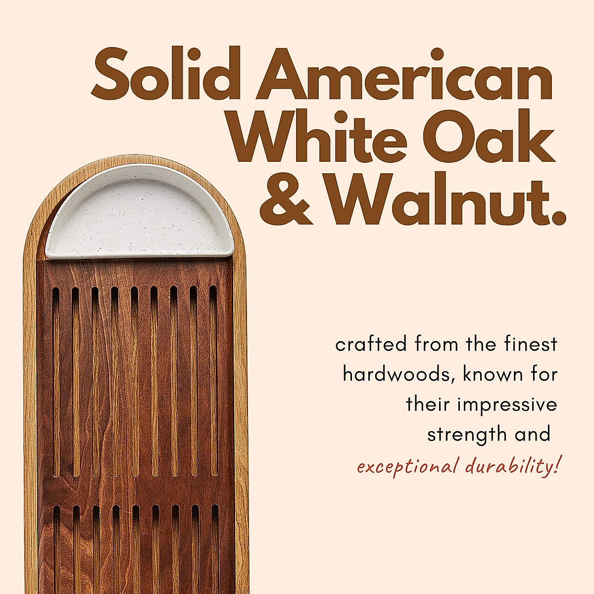 Bread Board and Appetizer Serving Tray with Dipping Bowls. Wooden Serving Platter Ideal for Cheese, Charcuterie, Fruit, Snacks, Chip and Dip. Perfect Wedding or Housewarming Gift by Ziruma.