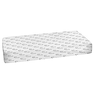 Lyzelre Ocean Fitted Crib Sheet,Sealife Nautical Anchor Fish and Hook Sealife Deep Waters Sketchy Image Artwork Microfiber Silky Soft Toddler Mattress Sheet Fitted,28"x 52"x 8'' for Boys Girls