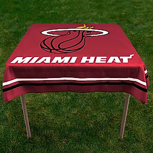 WinCraft Miami Heat Logo Tablecloth and Square Table Cover Overlay