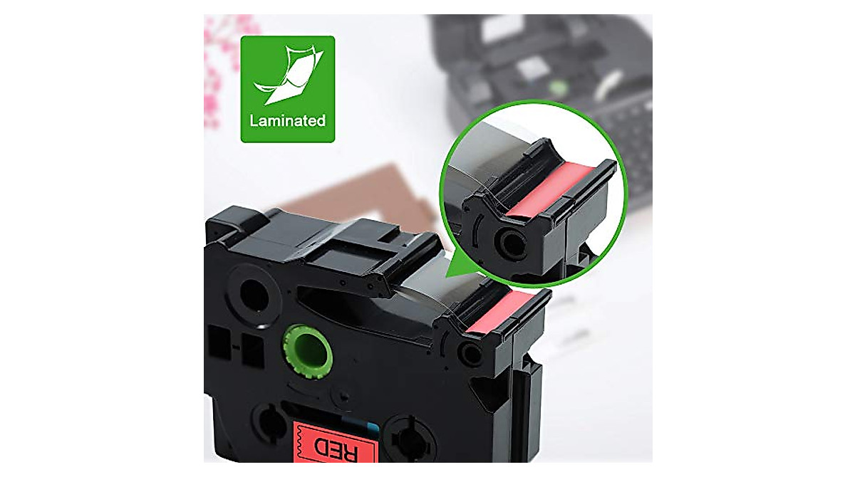 Labelife 5-Pack Laminated Label Tapes for Brother P-Touch Printers