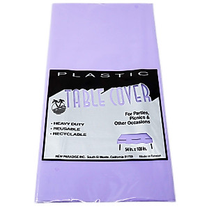 New Paradise Heavy Duty Plastic Disposable & Reusable Table Covers, Rectangular Size 54" x 108" (10 Count) - Llama Fiesta Rainbow Combo