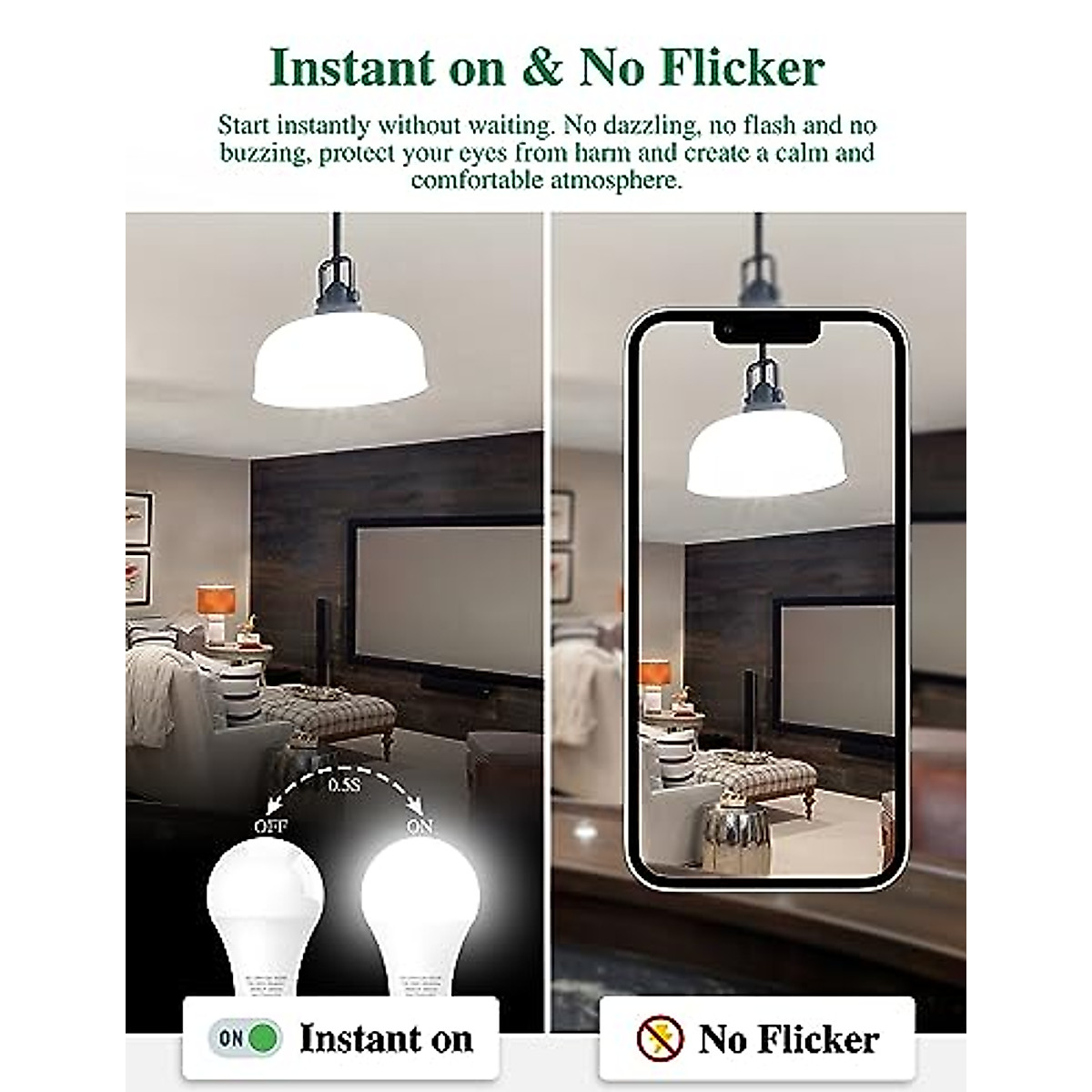 Bombubilla A21 LED Light Bulbs, 150-200W Equivalent 23W LED Bulb, 2500 Lumens, Daylight White 5000K, E26 Base, Non-Dimmable, Super Bright Light Bulbs for Home Office Shop Warehouse Garage, 6 Pack