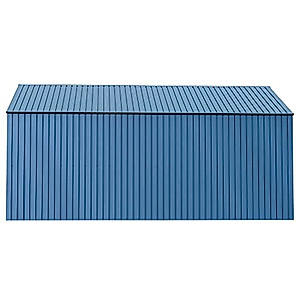Arrow Shed Elite 12' x 16' Outdoor Lockable Gable Roof Steel Storage Shed Building, Blue Grey